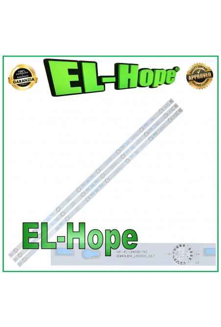 KIT 3 BARRE 8 LED PER TV 40" TCL 4C-LB4008-HR2 4C-LB400T-ZM3 4C-LB400T-YH5