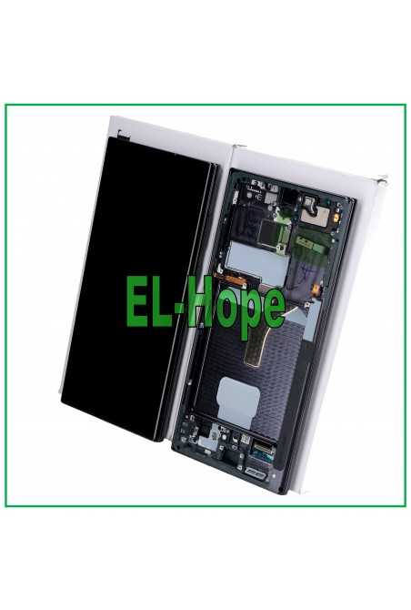 DISPLAY FRAME ORIGINALE SAMSUNG S22 ULTRA SM-S908 TOUCH SCREEN NERO ...